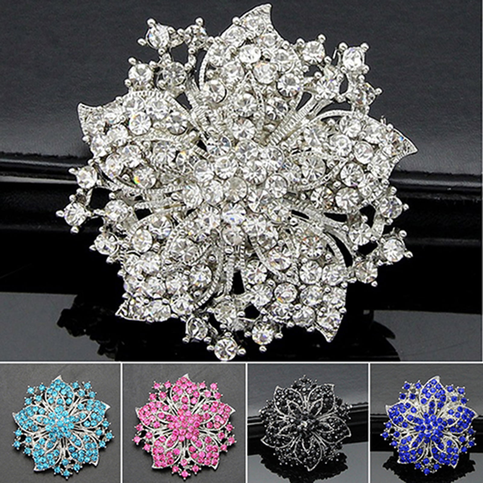 Ayyufe Women Elegant Brooch Pin Charming Anti-rust Silver Plated ...