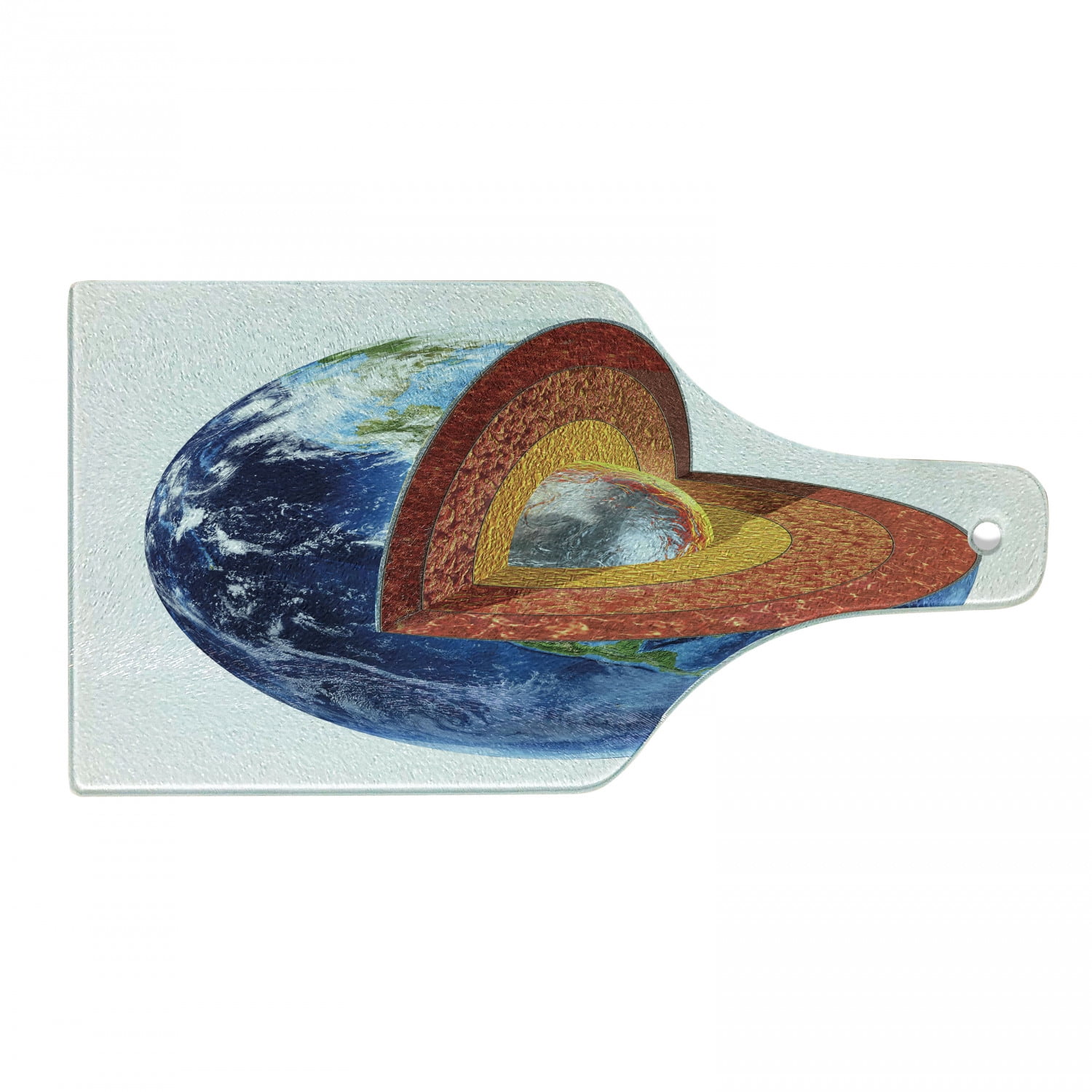 Earth Cutting Board, Earth Image Showing the Inner Core Geology and ...