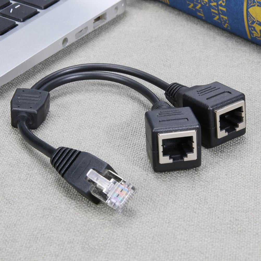 Adaptador Kuymtek Red DSL RJ45 macho a 2 hembra Cable negro | Walmart ...