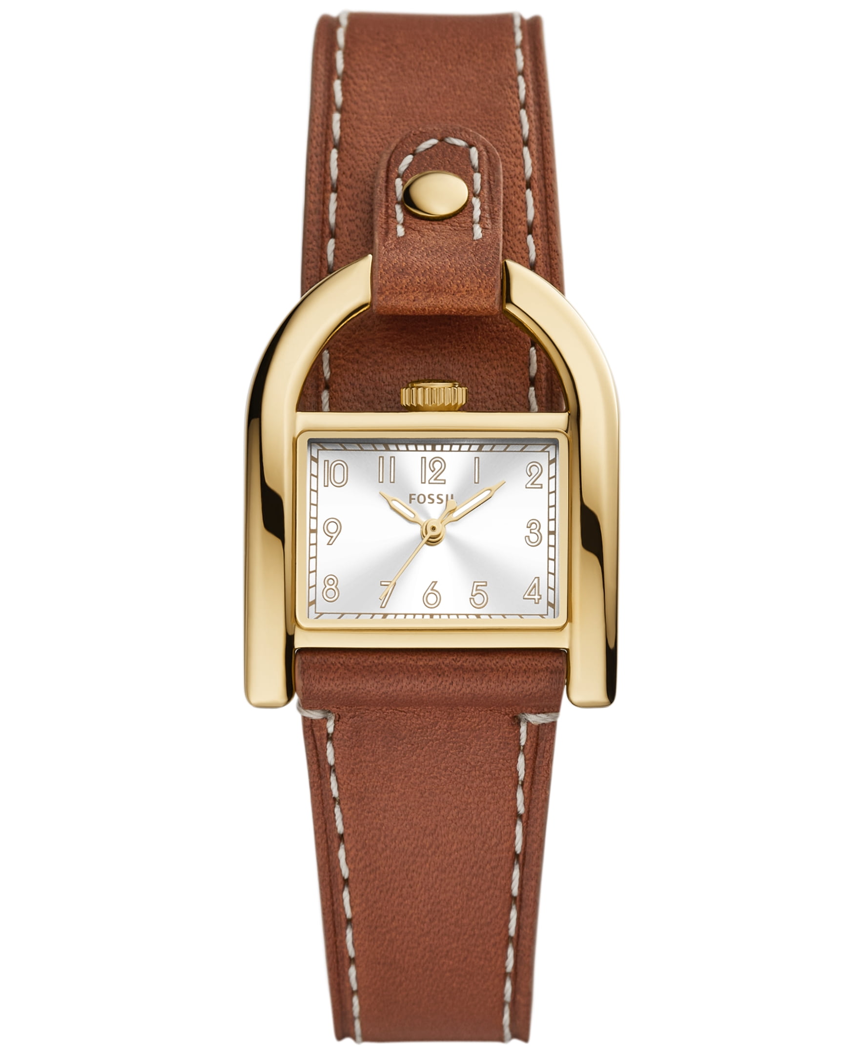 Fossil Women's Harwell Three-Hand Medium Brown Leather Watch - Walmart.com