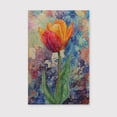 Tulip Flower Canvas Wall Art 8x12 inches - Vintage Neutral Floral Tulip ...