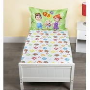 CoComelon 4-Piece Toddler Bedding Set, Cute as a Rainbow, Toddler Bed ...