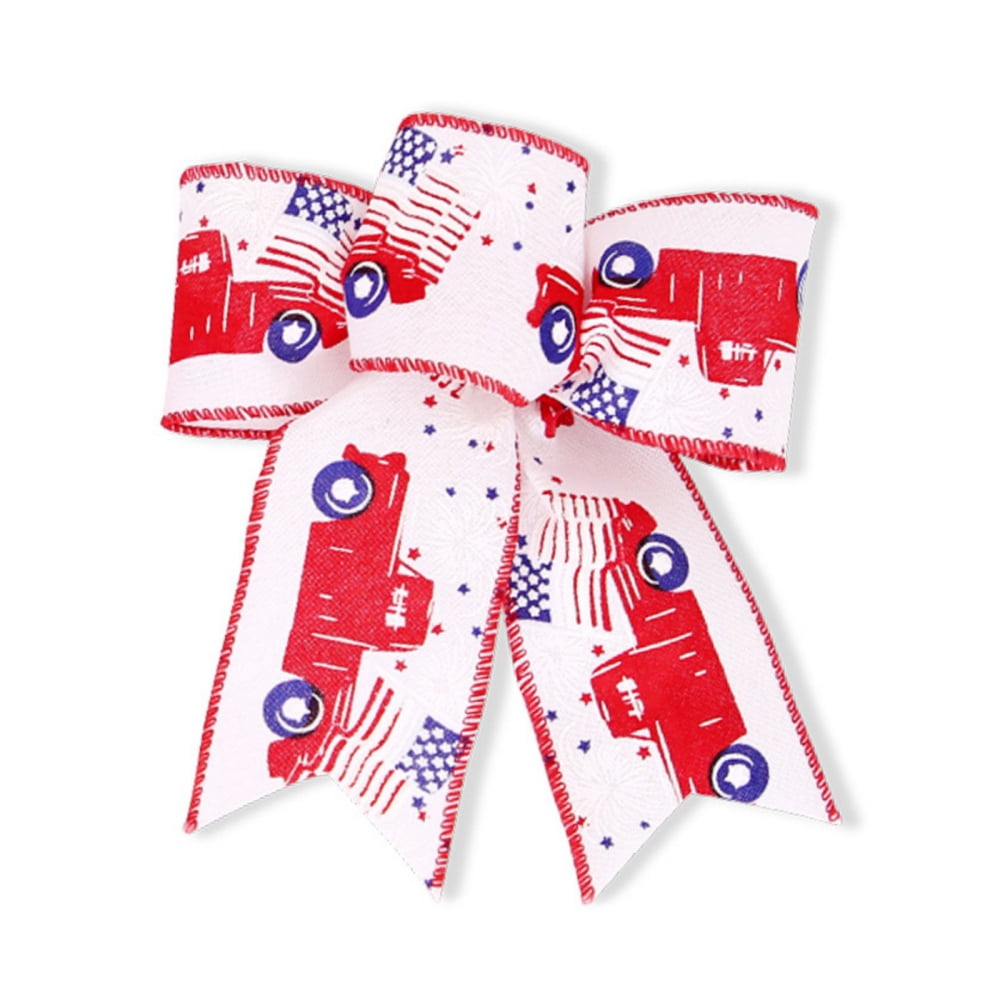 4Th Of July Small Patriotic Wreath Bow Independence Day Decoration 4th-of-july-small-patriotic-wreath-bow-independence-day-decoration