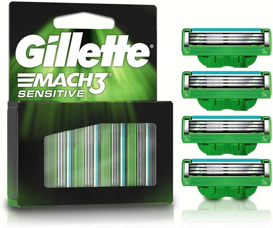 GILLETTE Mach3 Sensitive, Cartucho de Rastrillo para Afeitar, 2 ...