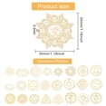 24Pcs 24 Styles Hollow Metal Stickers Brass Self-Adhesive Decals for ...