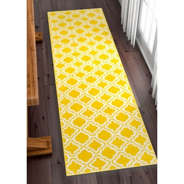 Well Woven San Francisco Escondido Yellow Modern Squares 5'3" x 7'3 ...
