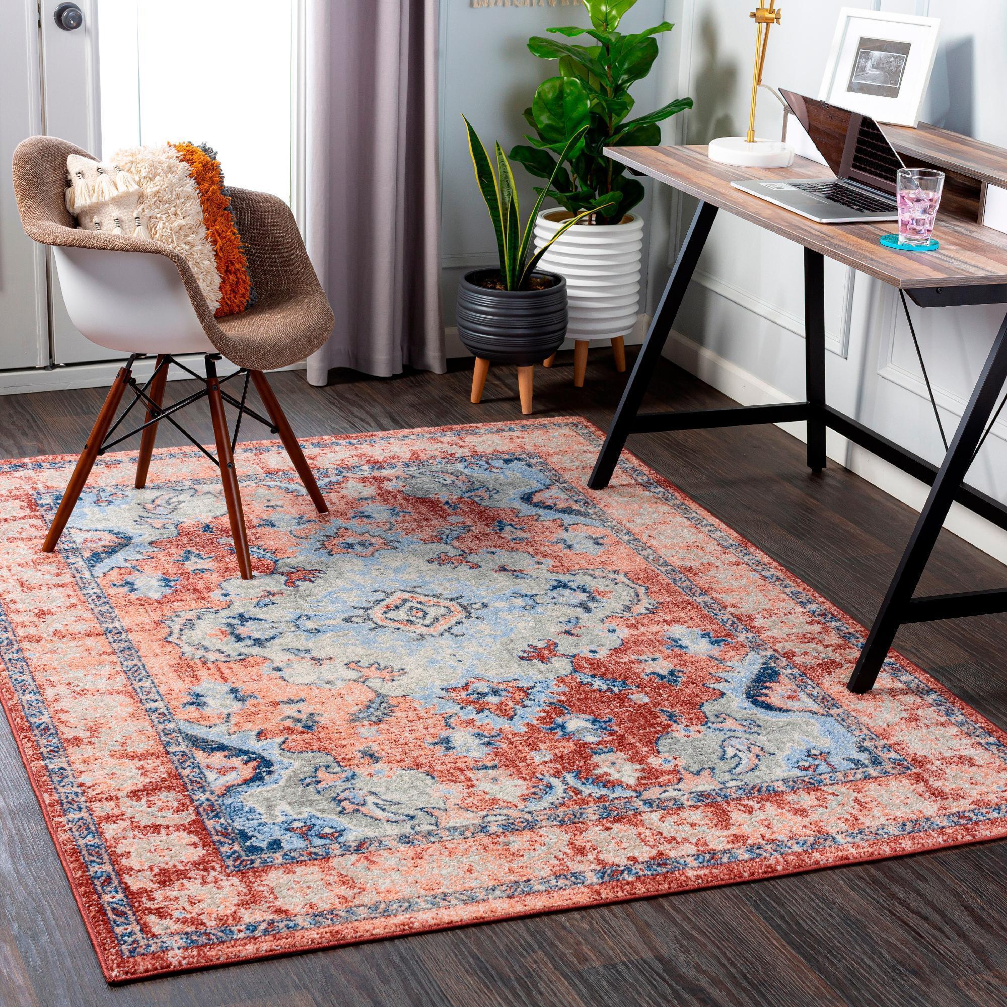 Mark&Day Area Rugs, 6x9 Kreijl Traditional Burned Orange Area Rug (6'7 ...