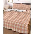 68x98in Quilt Bedding Set, Rustic Vintage Buffalo Plaid Lightweight ...