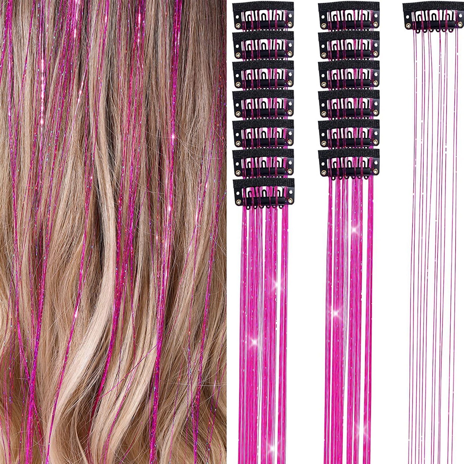 Click here for Tfixol 6pcs Clip In Hair Tinsel Set 19.6 Inch Fair... prices