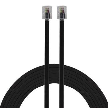 onn. 25ft. Telephone, Modem and Fax Line Cord, White, 100010004 ...