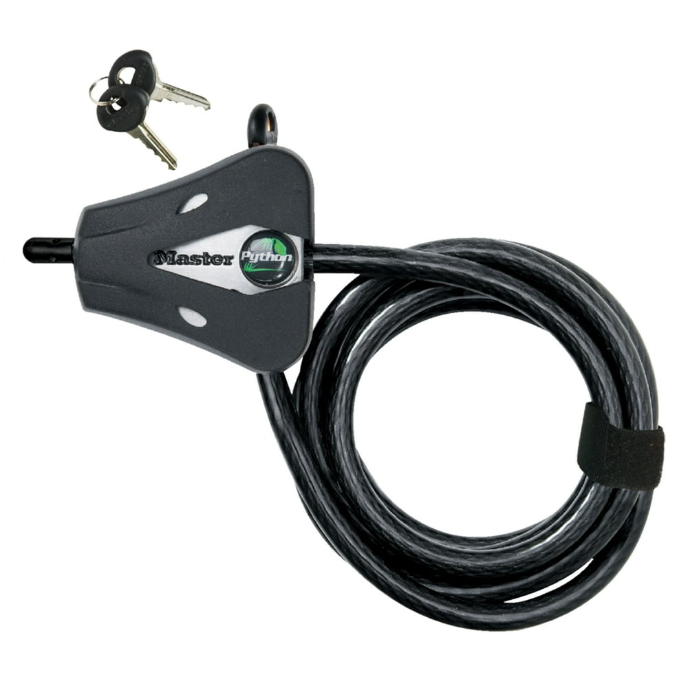 Master Lock 8418D Python Keyed Cable Lock, 6 ft. Long, Black - Walmart ...