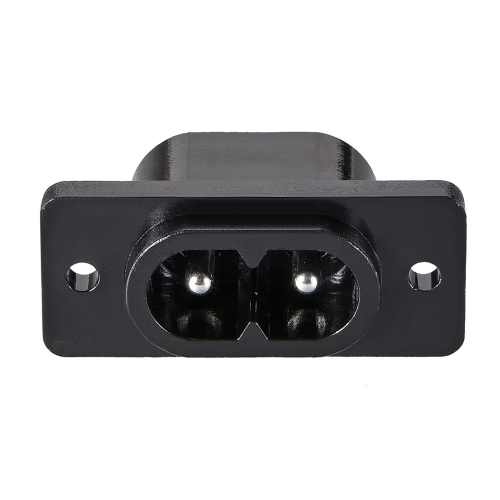 Panel Mount Plug Adapter AC 250V 2.5A C8 2 Pins IEC Inlet Module Plug ...