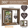 1 pc Double Sided Wooden Rotating Photo Frames with DIY Word Heart ...
