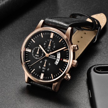 Watch Calendar Quartz Watch Fashion Men'S Belt Specials Watch Rose gold ...
