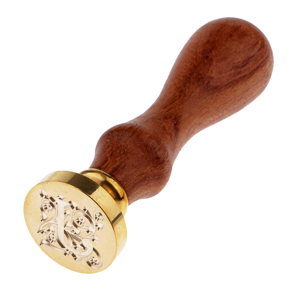Engraved Stylish Alphabet Stamp W/ Wooden Handle Stick For Art Crafts J ...