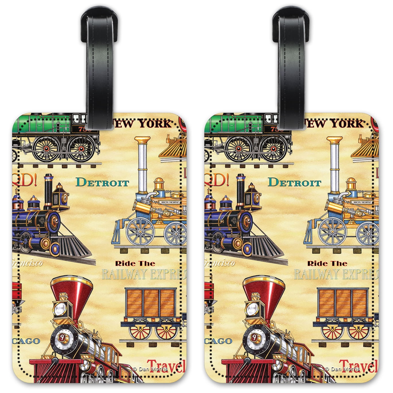Travel by Rail - Image by Dan Morris - Luggage ID Tags / Suitcase ...