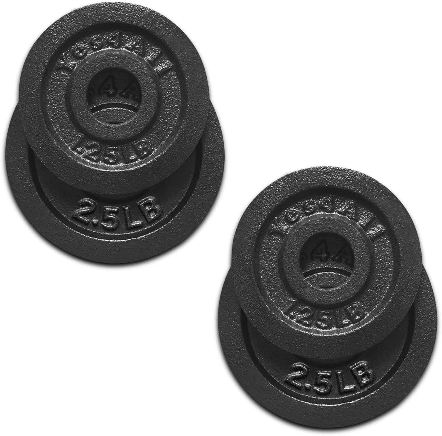 Yes4All 1.15 inch Cast Iron Weight Plates Set for Dumbbells, Standard ...
