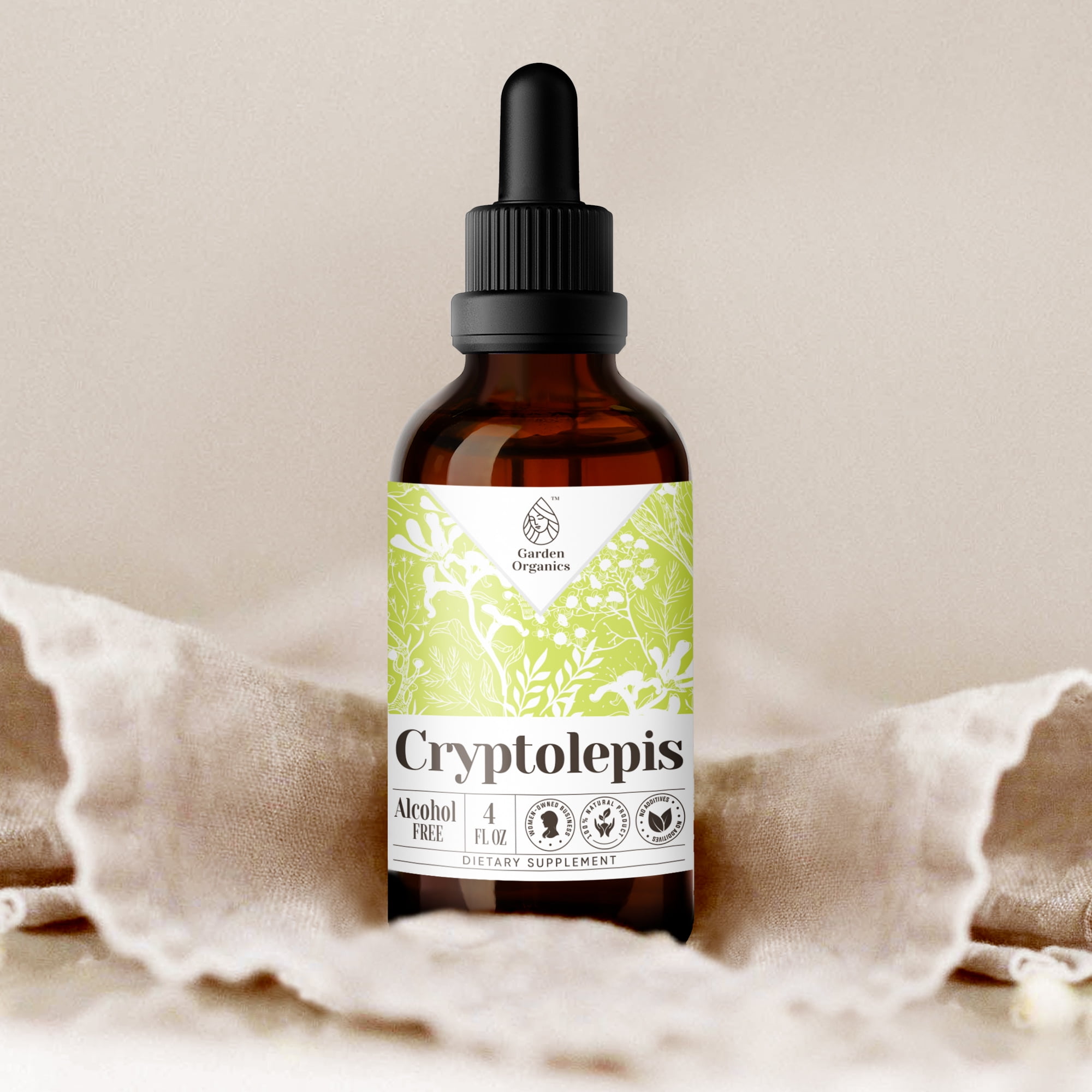 Garden Organics Cryptolepis Tincture Alcohol-FREE Extract, Wildcrafted ...