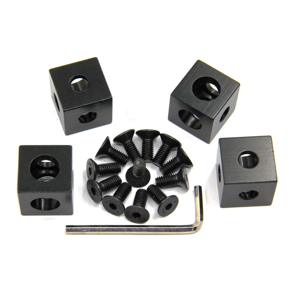 Befenybay 4PCS Black Corner Bracket Cube (20x20x20mm) for 6mm Slot ...