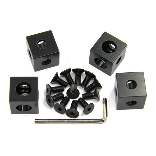 Befenybay 4PCS Black Corner Bracket Cube (20x20x20mm) for 6mm Slot ...