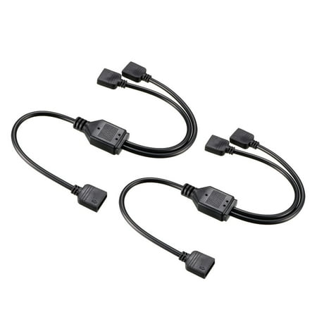 RGB Splitter Cable 1 Female to 2 Female 3 Pin Connector 30cm Length ...