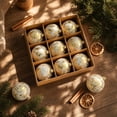 9 Pack 8cm Black Water Ink Christmas Ornaments, Shatterproof Plastic ...