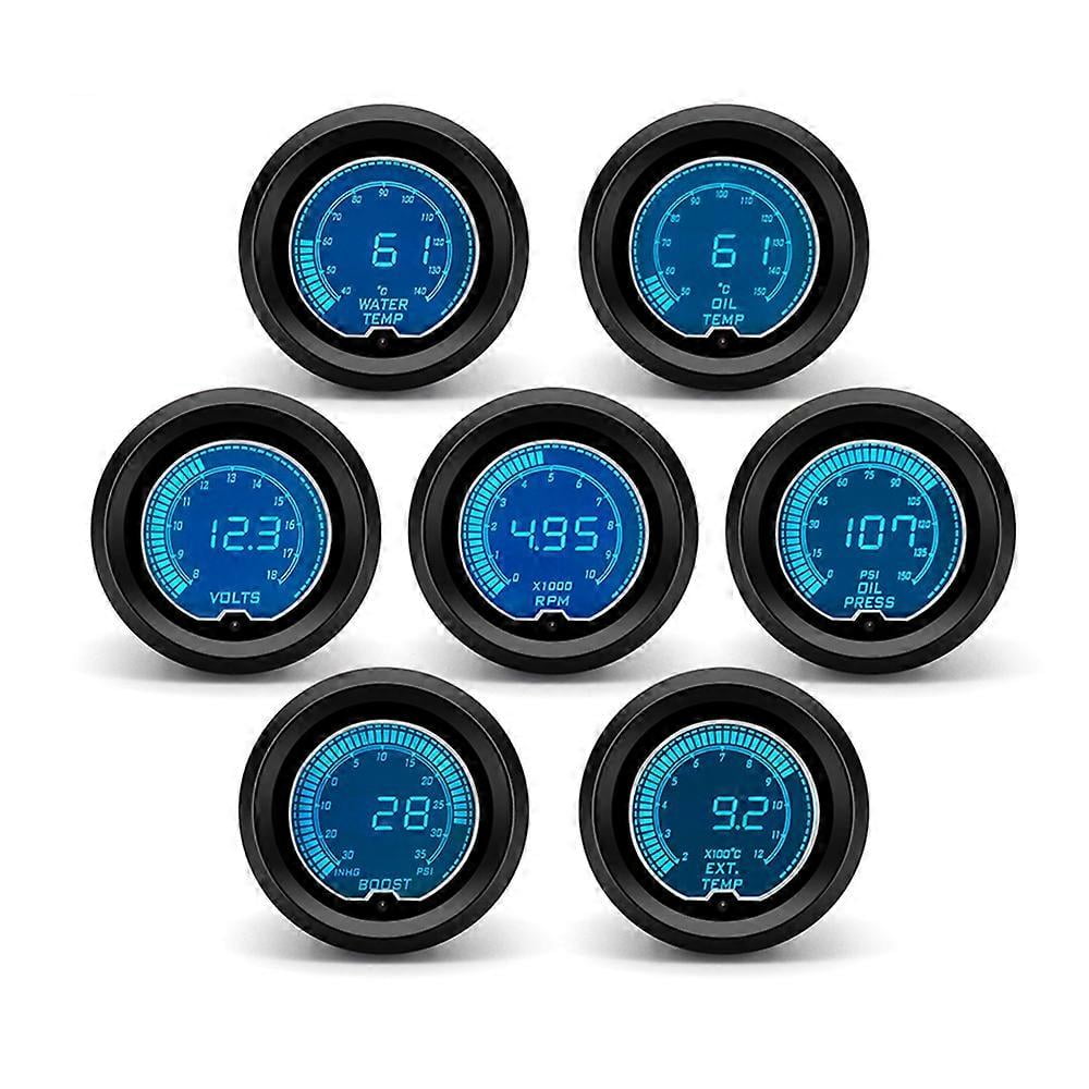 52mm Tachometer RPM Boost Water Temp Oil Temp Oil Pressure Exhaust Temp ...