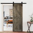 36x84 Sliding Barn Door with 6.6FT Hardware Kit & Handle, K Frame ...