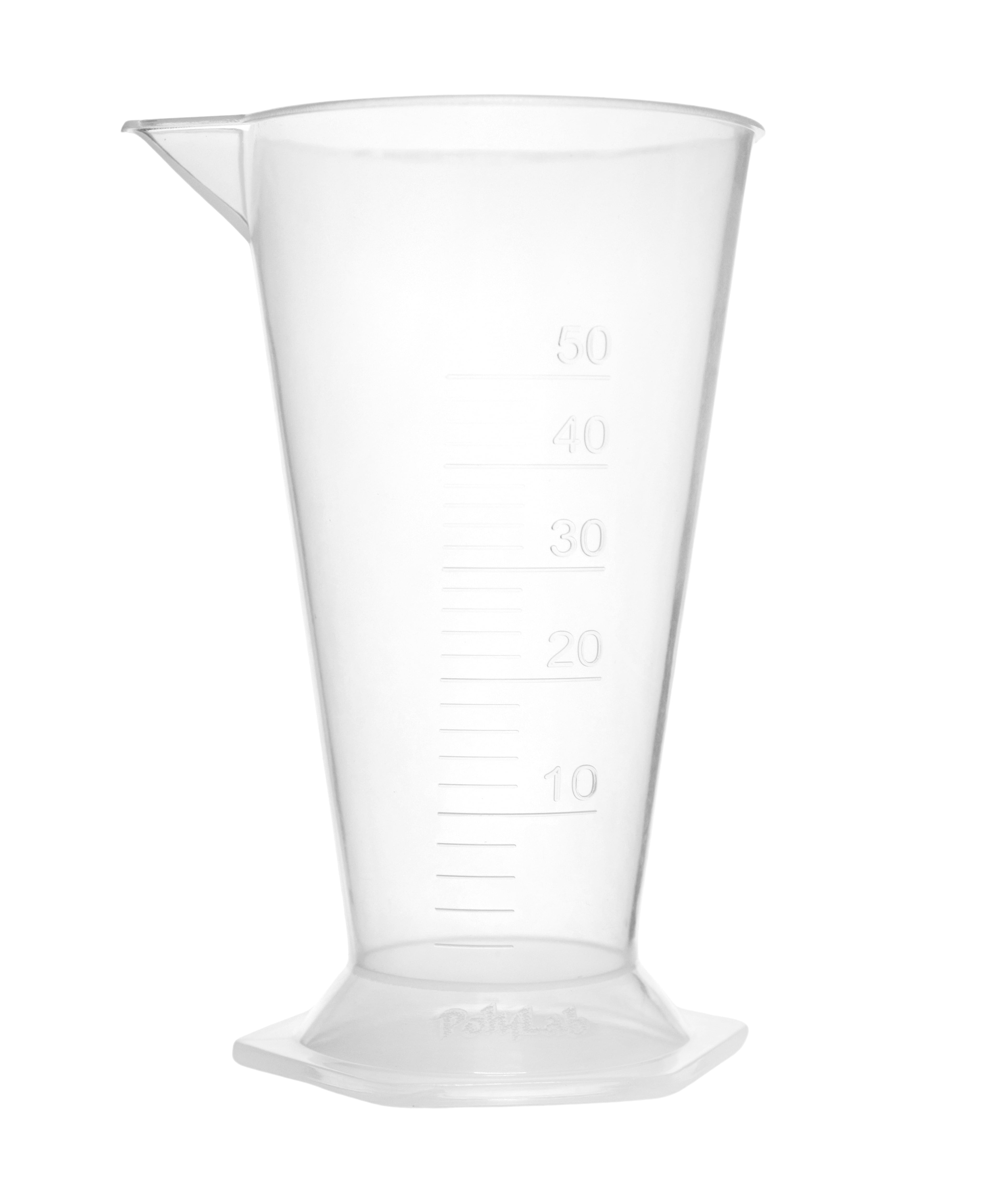 Conical Measure, 50ml - Polypropylene Plastic, Translucent - Pouring ...