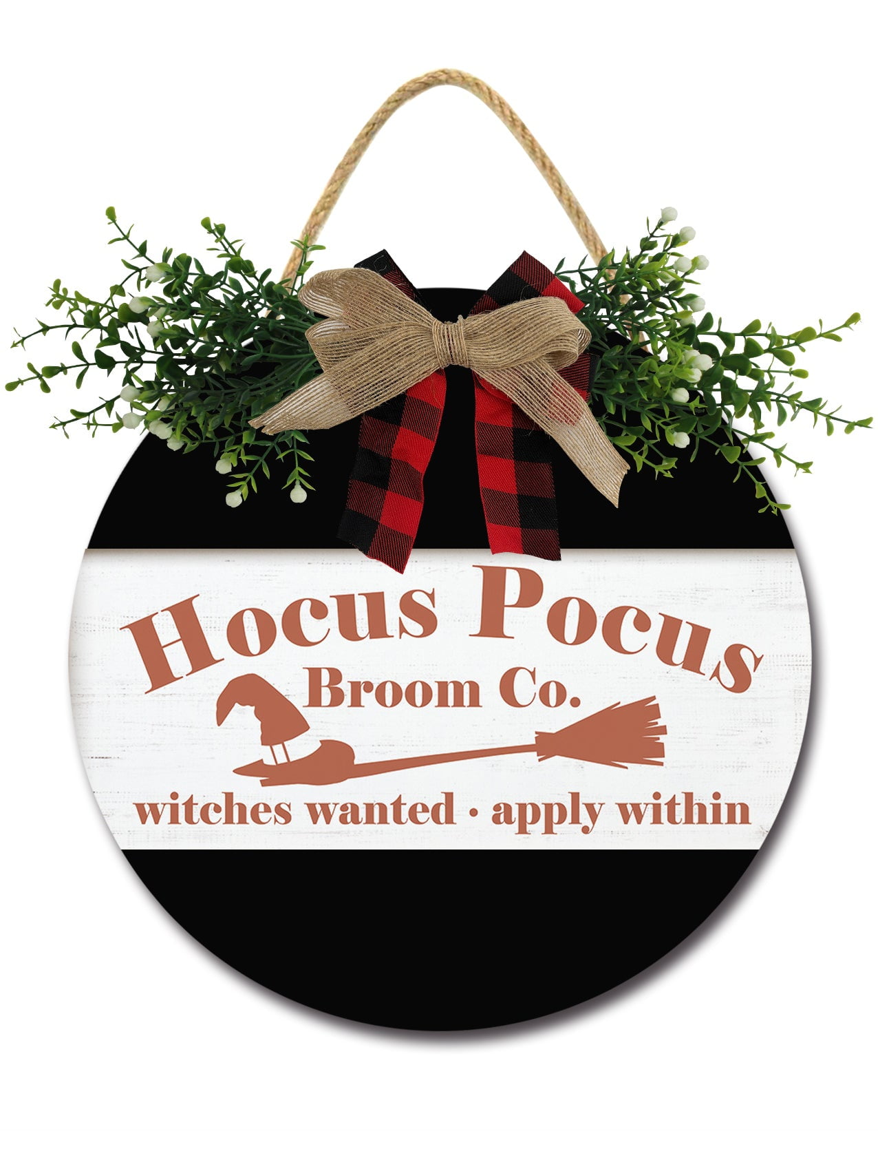 Hocus Pocus Front Door Sign Funny Wreaths Hanging Wooden Plaque ...