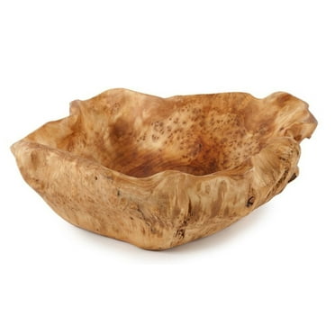 THY COLLECTIBLES Wooden Deep Bowl Handmade Storage Natural Root Wood ...