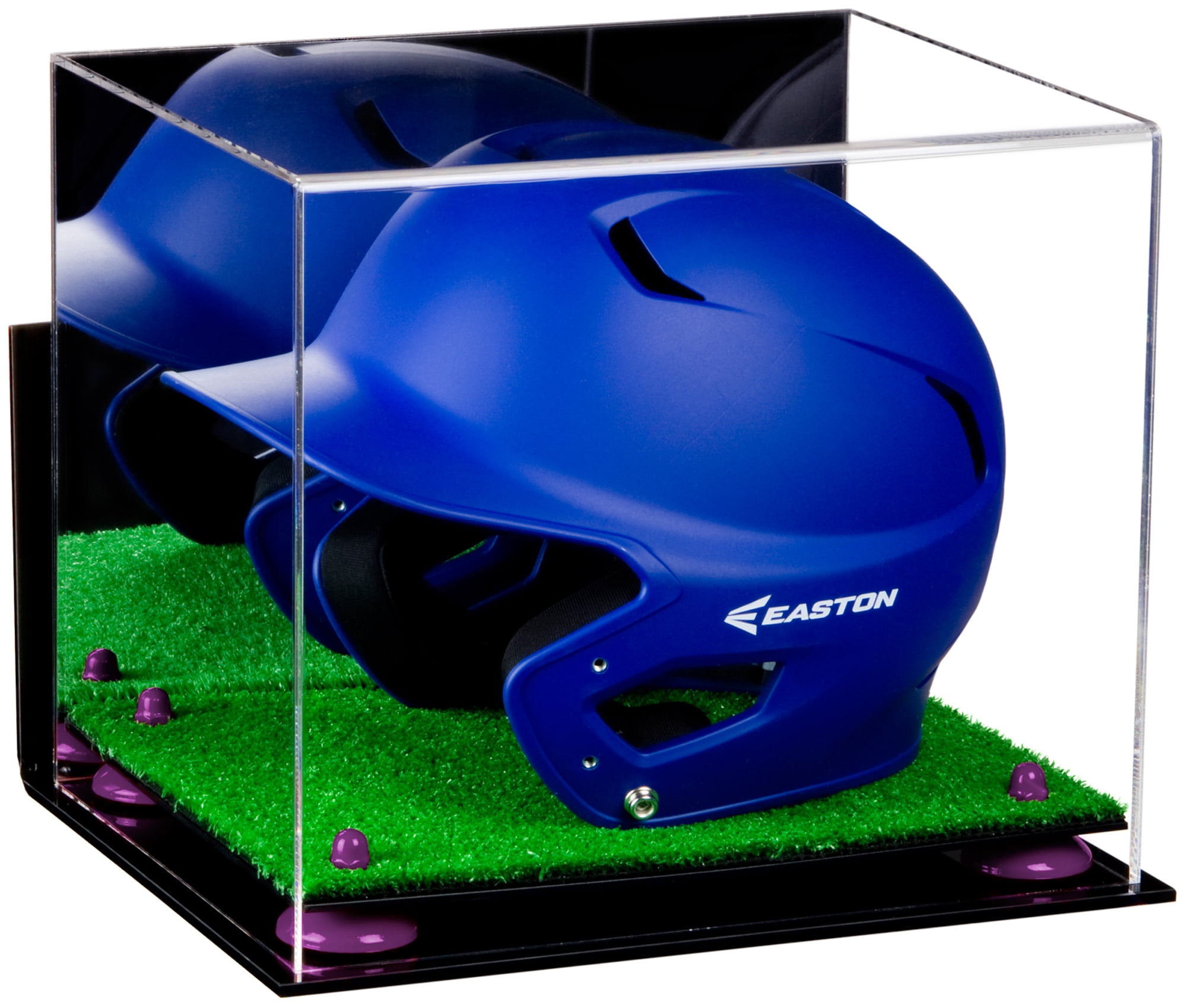 Acrylic Baseball Batting Helmet Display Case with Mirror, Wall Mount ...