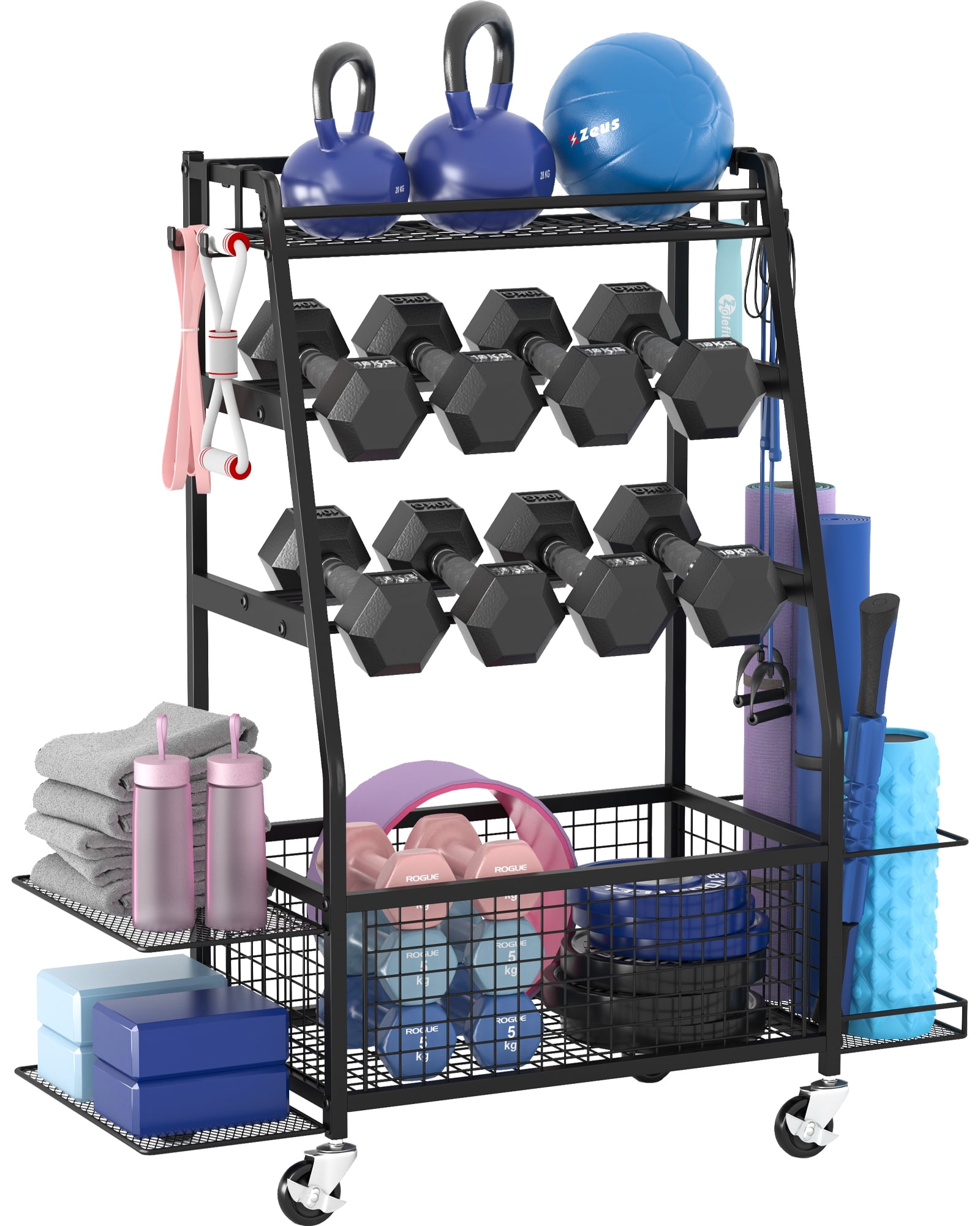 Weight Rack for Dumbbells, Dumbbell Rack, Home Gym Storage Rack with ...