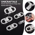 3Pcs 3 Styles 304 Stainless Steel Snap Lock Clasps Oval Stainless Steel ...
