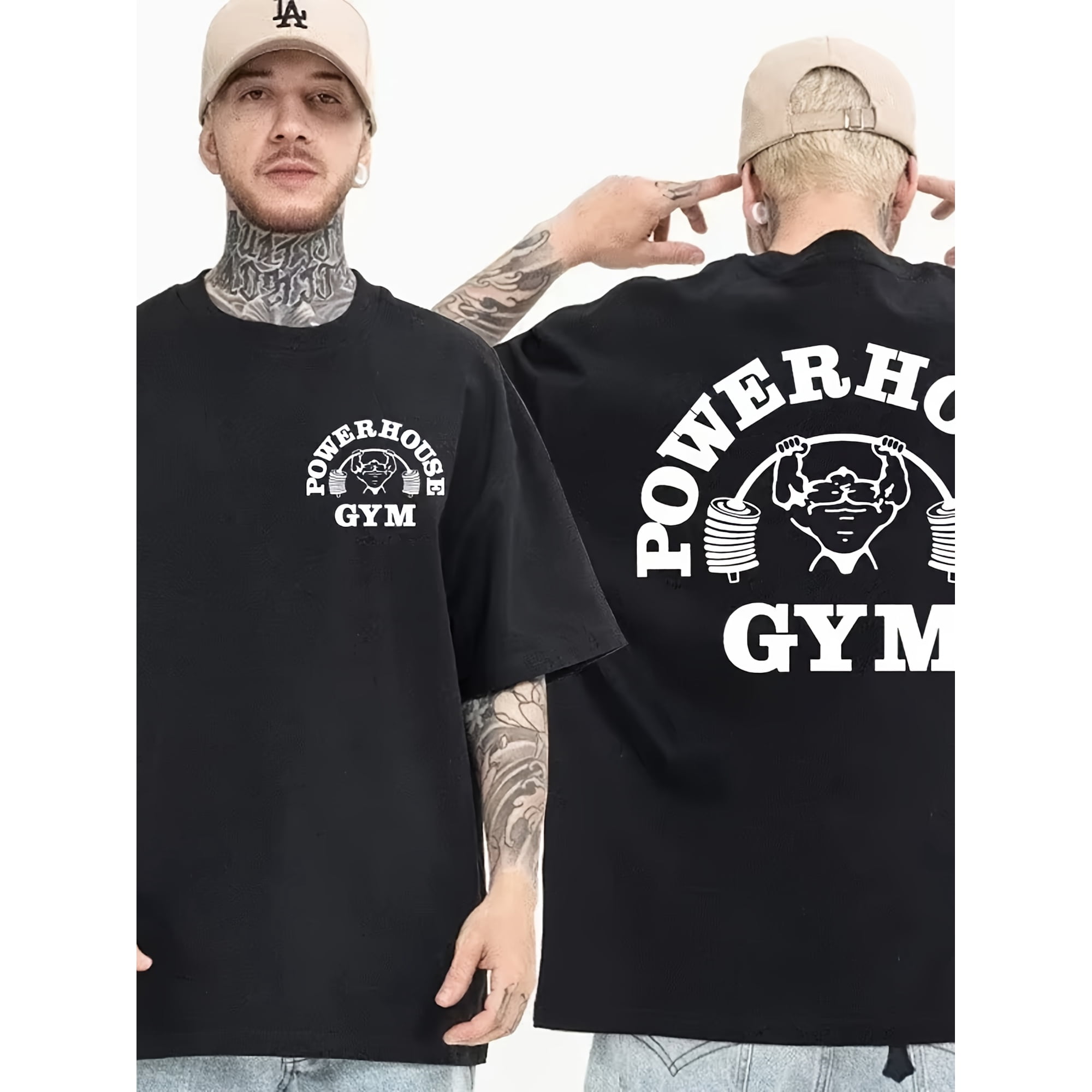 Click here for Yingd 2024 Powerhouse Gym Graphic T Shirt For Men... prices