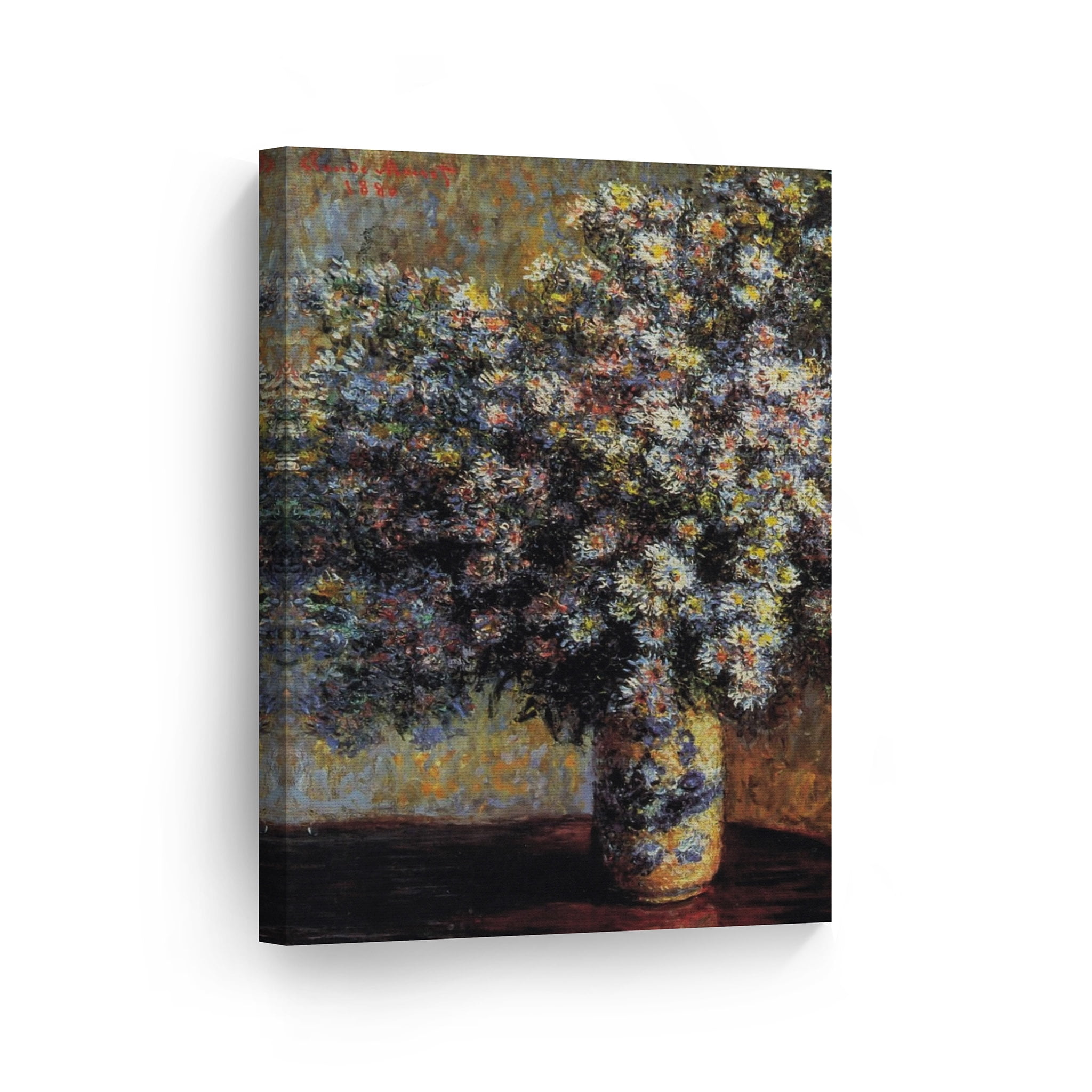 Smile Art Design Asters by Claude Monet Canvas Wall Art Canvas Print ...