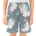 BZSMCE Adjustable Drawstring Casual Shorts With Unicorn Star Moon ...