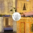 Perfect Holiday 600 led Window Curtain Icicle Lights String Fairy Light ...