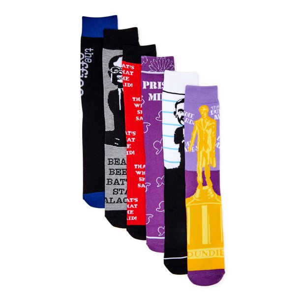 The Office Crew Socks, 6-Pack - Walmart.com
