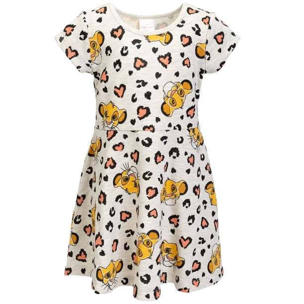 Disney Lion King Simba Little Girls French Terry Skater Dress Toddler ...