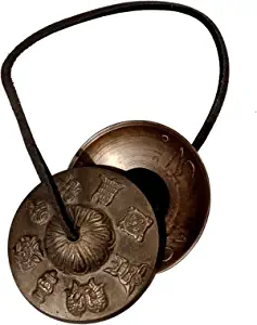 Purpledip Brass Tingsha Bell Holy Symbols: Buddhist Tibetan Handheld ...