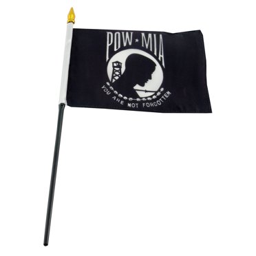 American US POW MIA Flag with Emblem, 2' x 3', Black - Quality Tested ...
