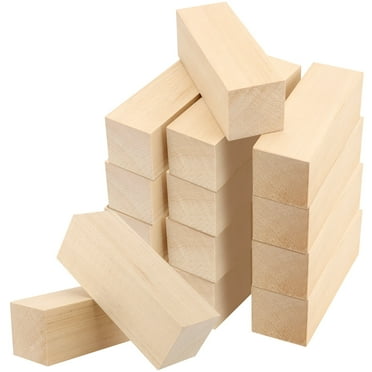NOGIS 8 Pcs 2 Inch Wooden Blocks Unfinished Wooden Blocks for Crafting ...