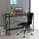 Gymax Folding Computer Desk Writing Study Desk Home Office w/ 6 Hooks ...