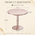 Aukfa 31.5" Round Sintered Stone Dining Table for 2-4, Kitchen Table ...