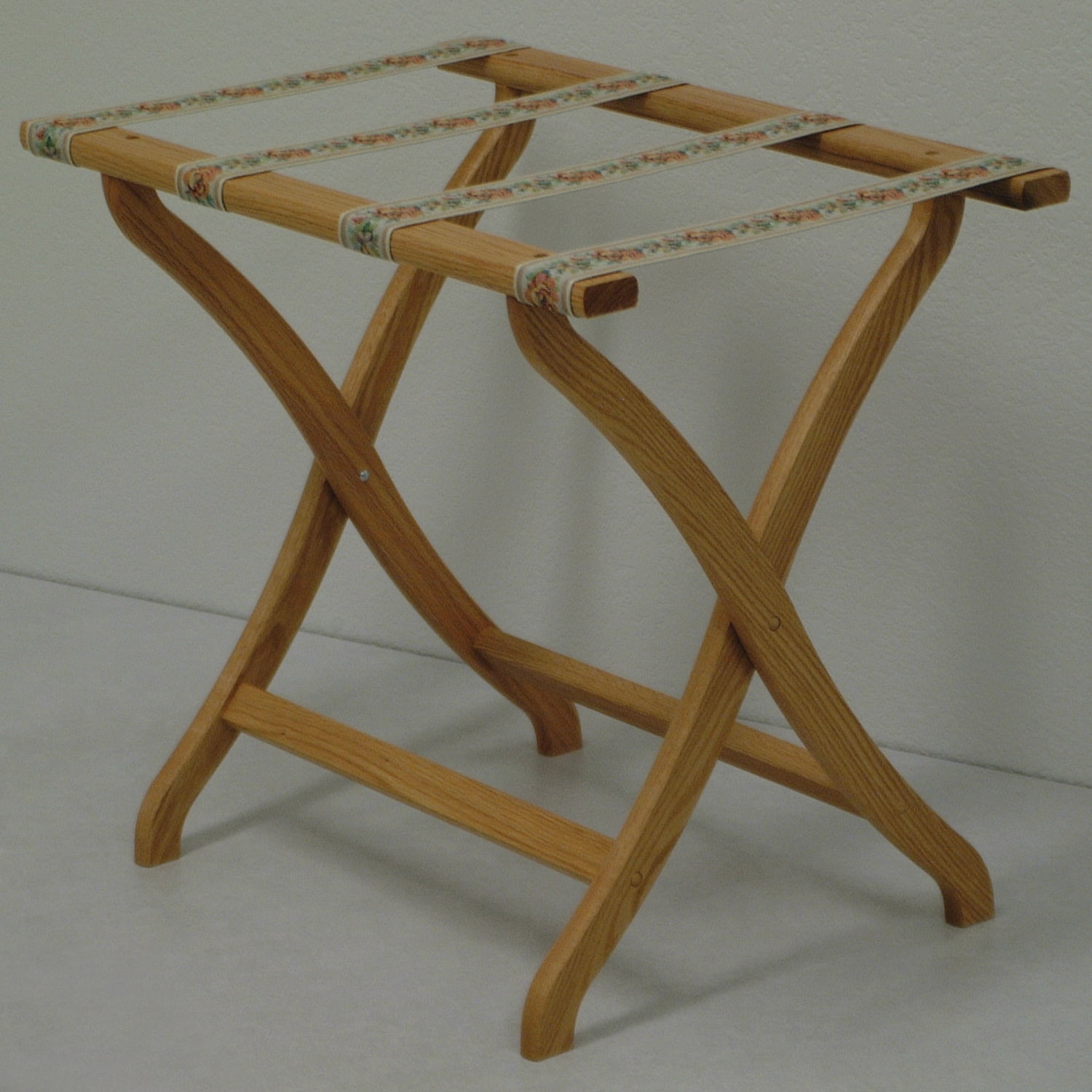 Wooden Mallet Luggage Pros Deluxe Luggage Rack with Tapestry Webbing ...
