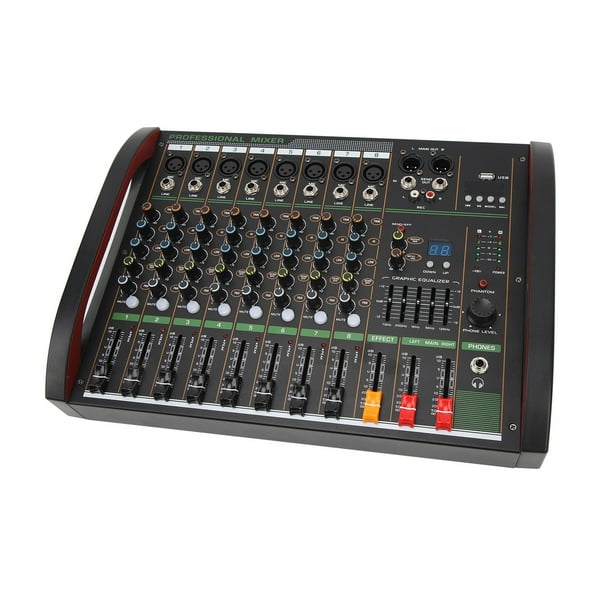 Studio Mixer,Digital Sound Mixer 8 Channel Transmission USB Sound Board ...