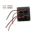 3 Gang Switch Panel with 12V-24V LED Digital Voltmeter 4.8A Dual USB ...