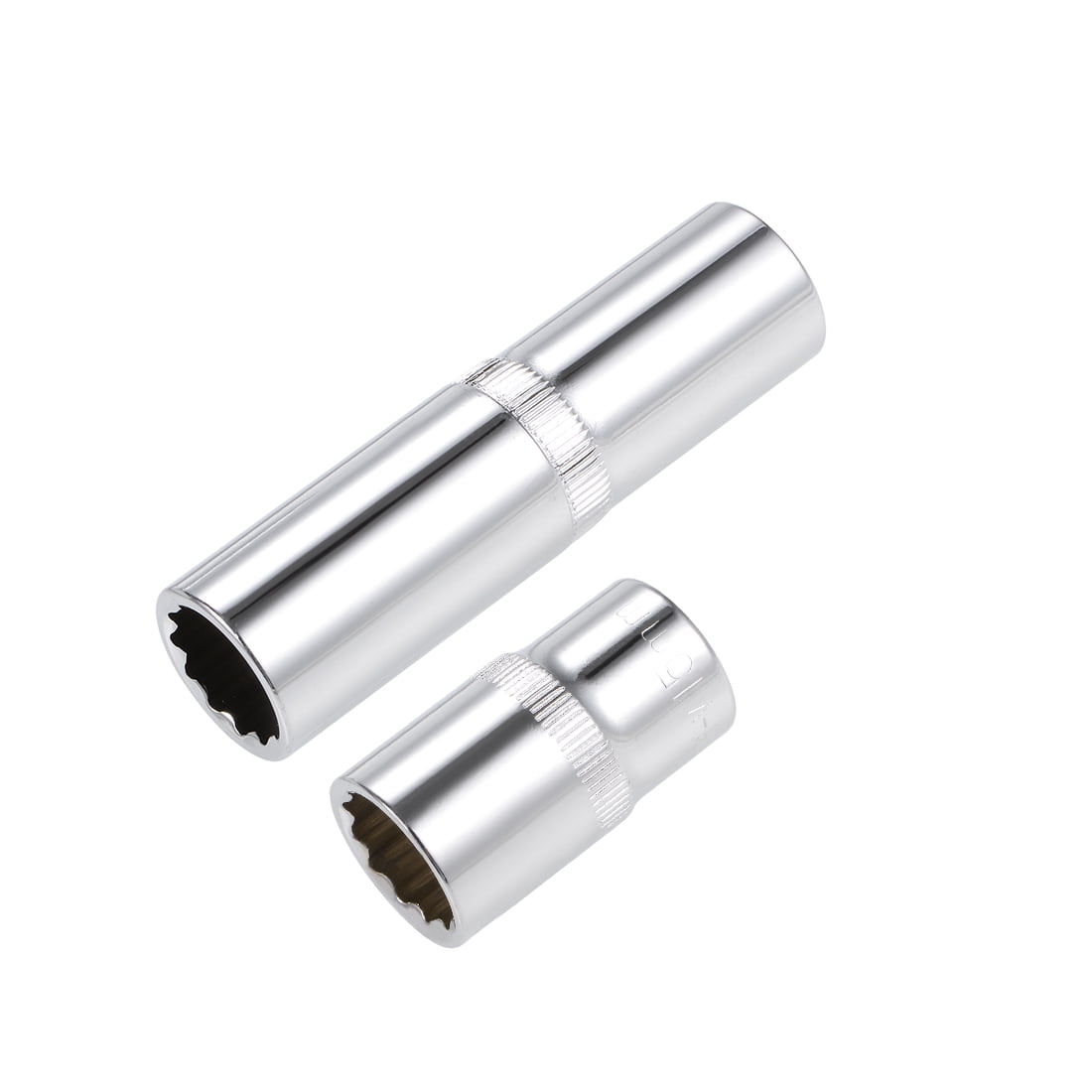 Uxcell 1/2" Drive 15mm Deep and Shallow 12-Point Socket Set, Metric, CR ...