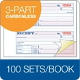 Adams 3-Part Carbonless Money/Rent Receipt Book, 100 Sets, 4 Receipts ...